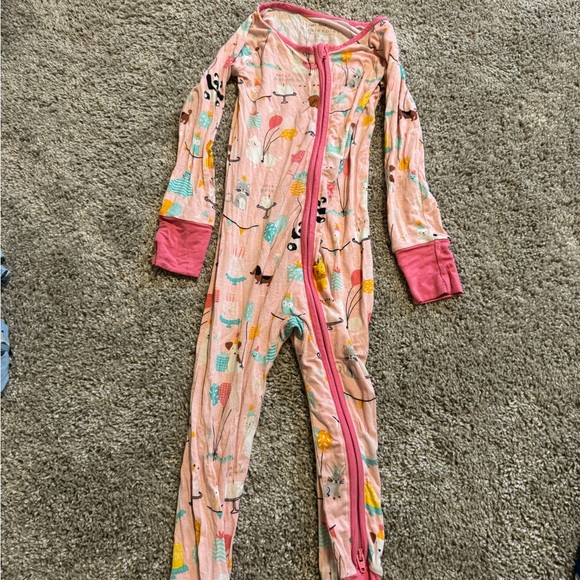Little Sleepies | Pajamas | Little Sleepies Pink Birthday Print Pjs ...
